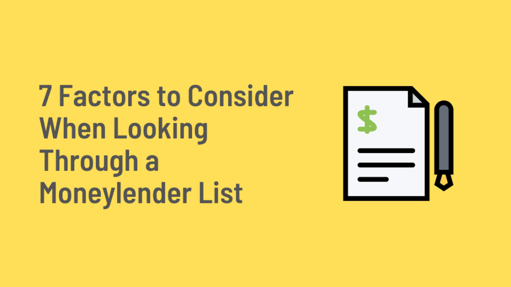 7 Factors to Consider When Looking Through a Moneylender List 7 Factors ...